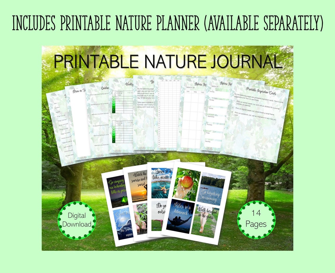 Connection to Nature Toolkit Nature Ebook Nature Journal - Etsy