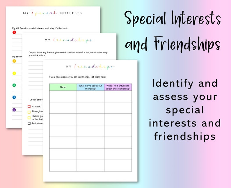 Autism Workbook Autism Worksheets Autism Journal Autism - Etsy