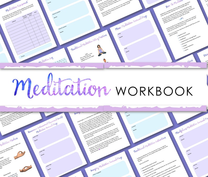 Printable Meditation Journal Mindfulness Workbook Meditation - Etsy