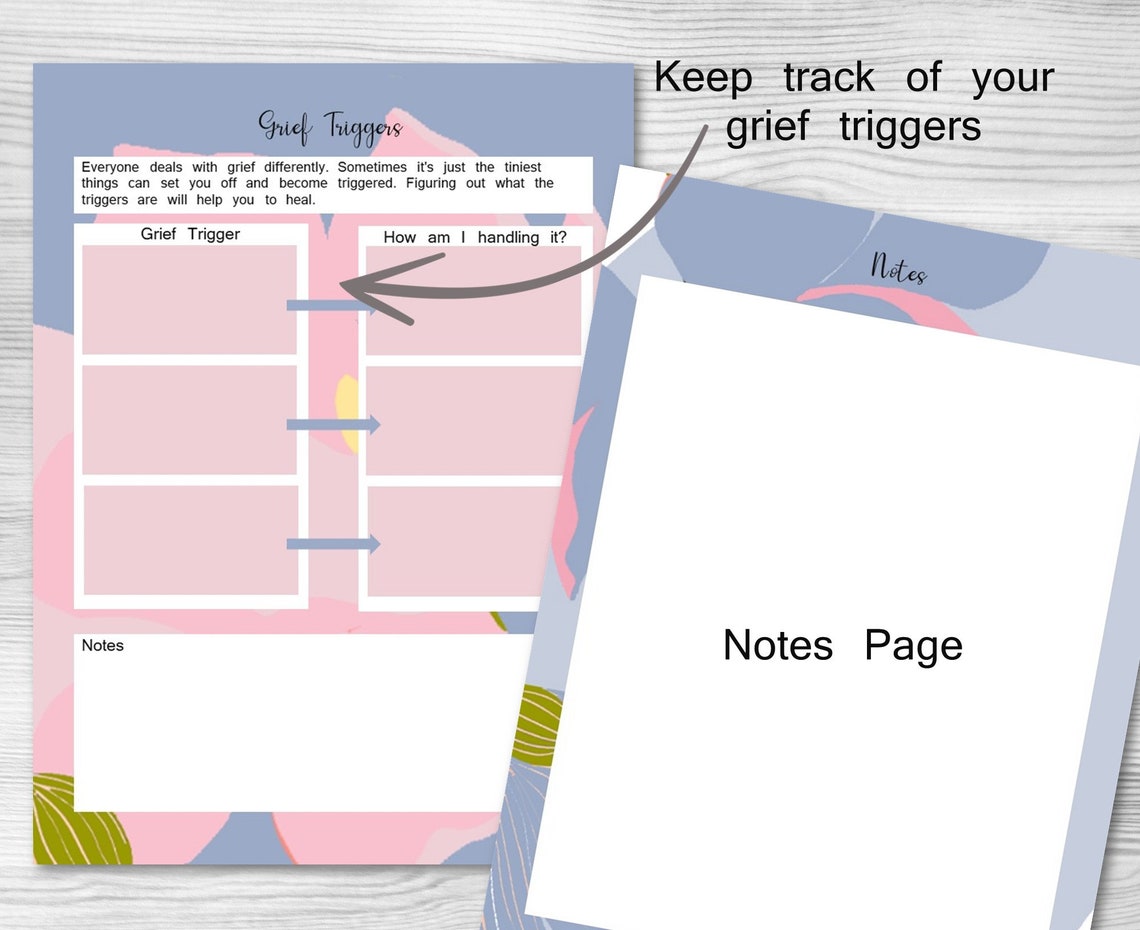 Grief Journal Grief Gift Printable Journal Loss Journal - Etsy