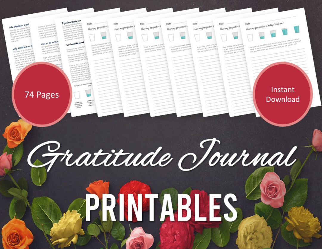 Printable Gratitude Journal With Prompts, Positive Mindset, Change Your ...