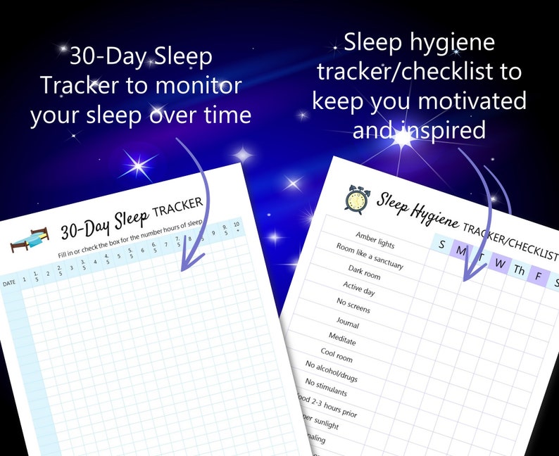 Sleep Journal Sleep Tracker Printable Sleep Planner Bedtime - Etsy