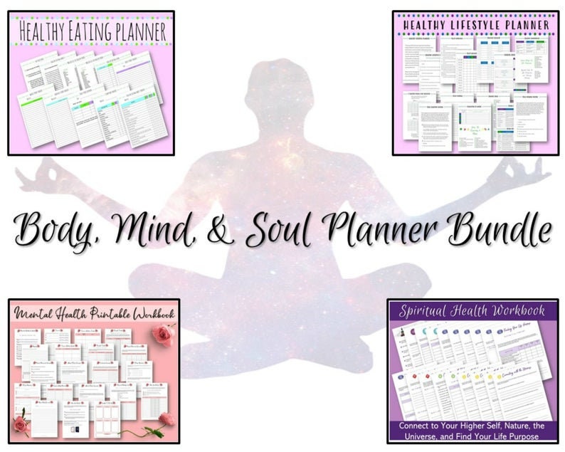 Holistic Bundle, Printable Health Planner, Healthy Lifestyle, Wellness ...