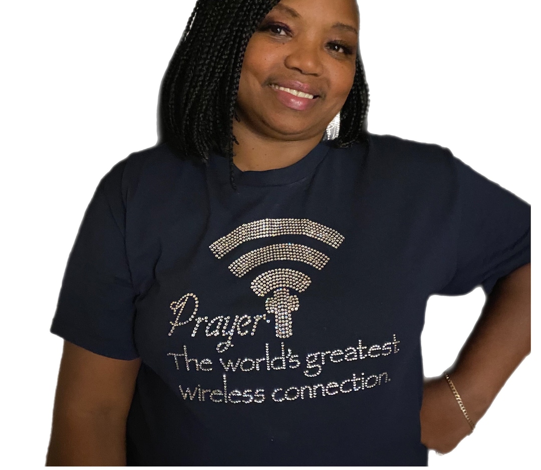 Rhinestone Bling Prayer is the Worlds Greatest Wireless Connection. - Etsy