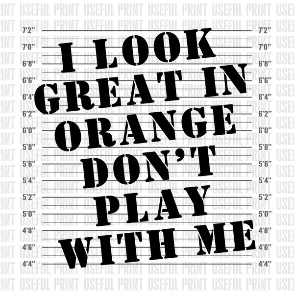 I look great in orange dont play with me png - Etsy Österreich