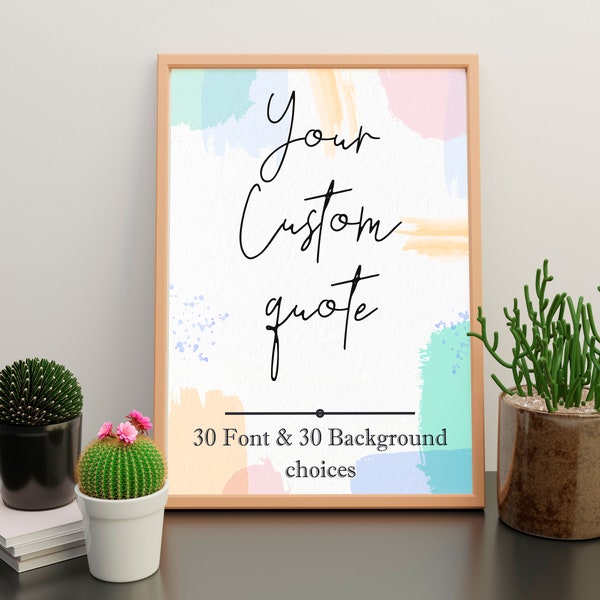 Custom Quote Poster - Etsy