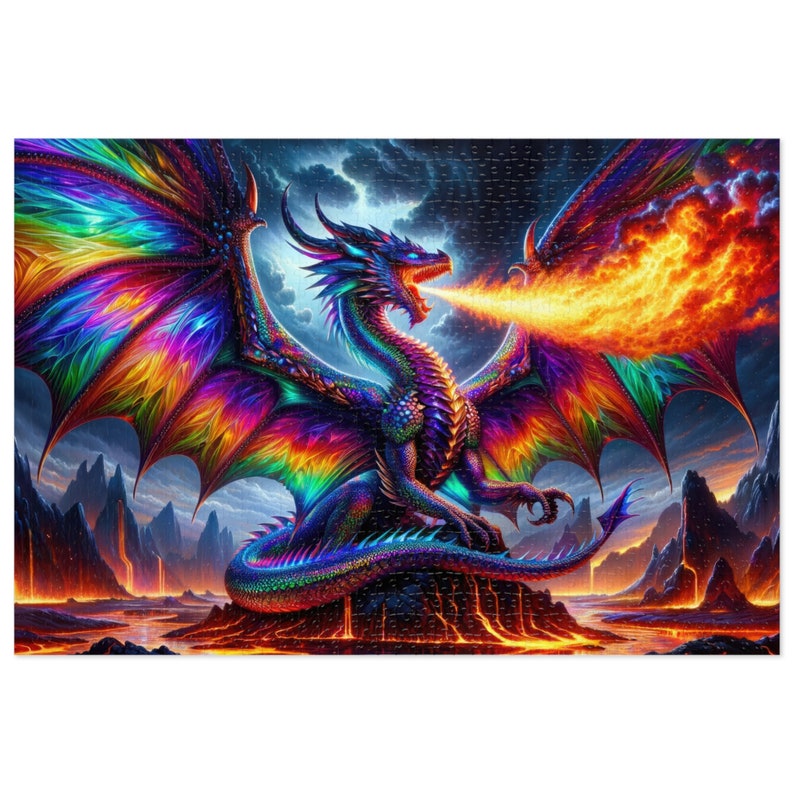 Fiery Dragon's Labyrinth: 500/1000-piece Jigsaw Puzzle - Etsy