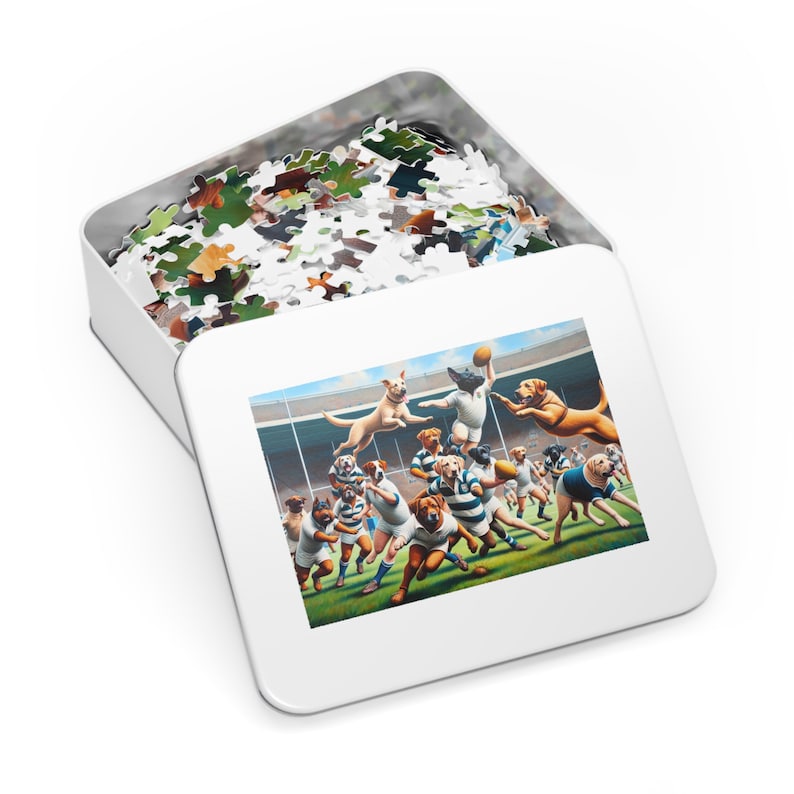 Canine Rugby Rumble Jigsaw Puzzle - Etsy