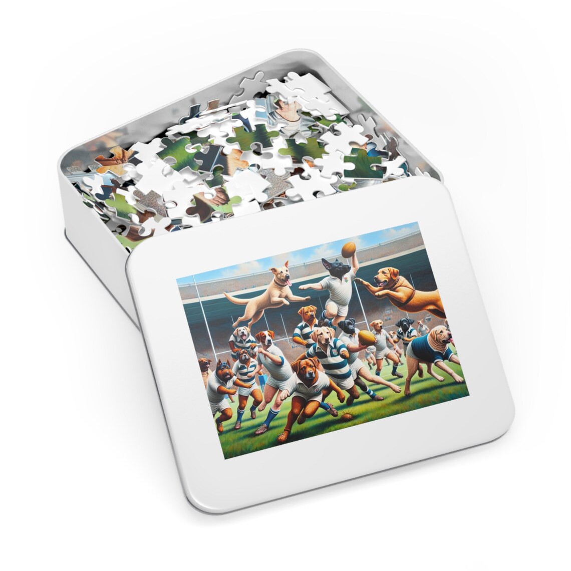 Canine Rugby Rumble Jigsaw Puzzle - Etsy