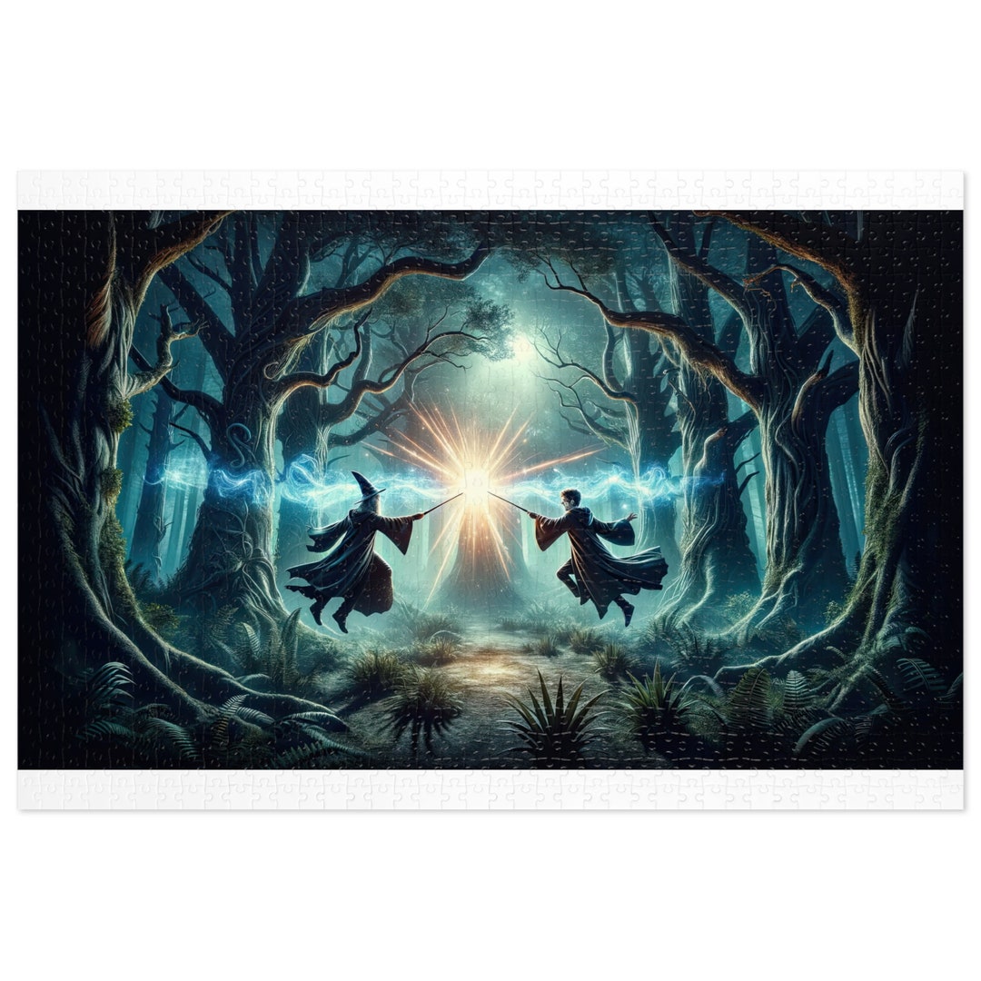 Forest Duel Wizarding Battle Jigsaw Puzzle - Etsy