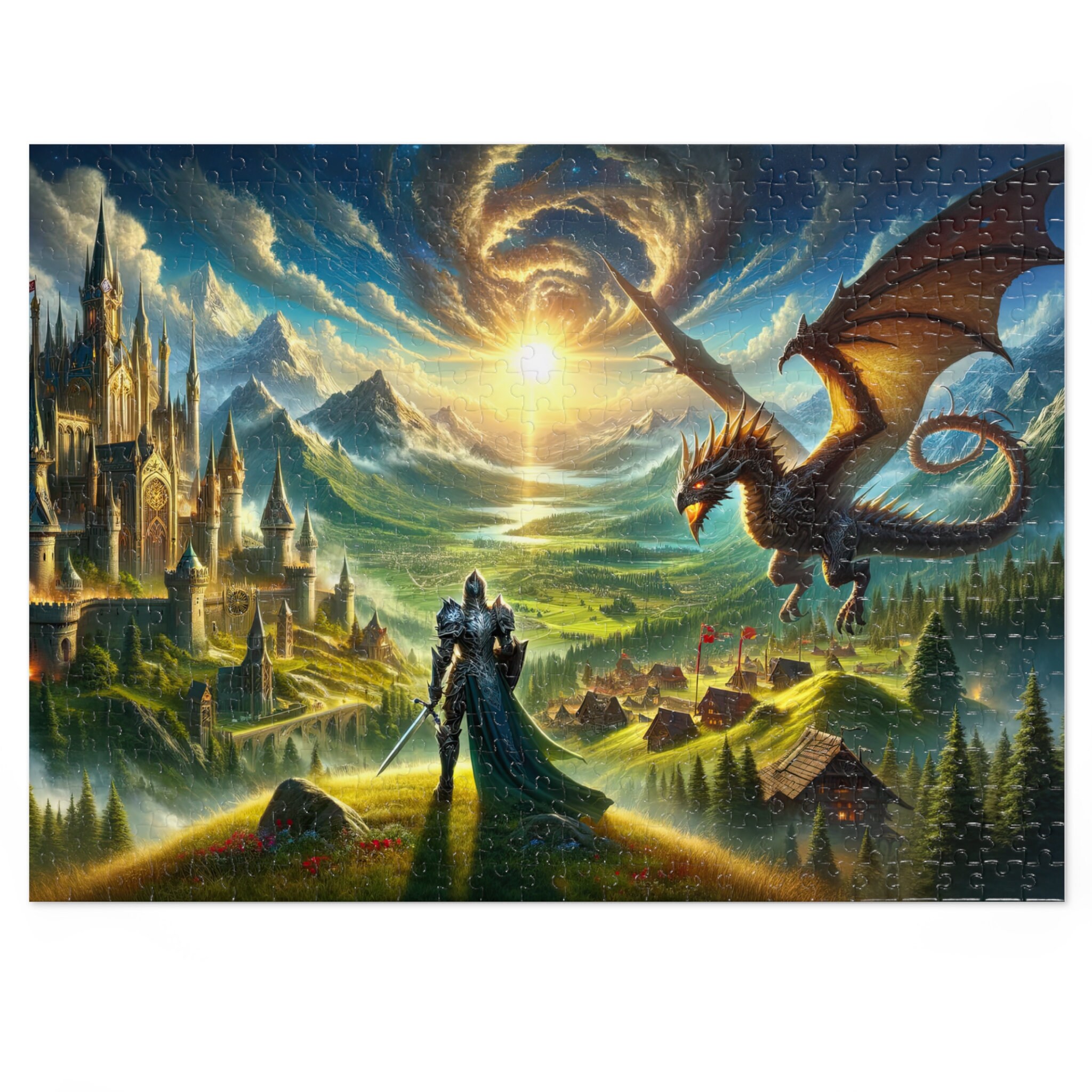 The Dragon's Flight: A Mystical Fantasy Jigsaw Puzzle - Etsy