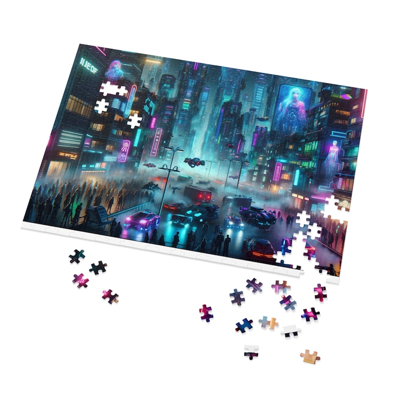 Cyberpunk Twilight Puzzle - Etsy