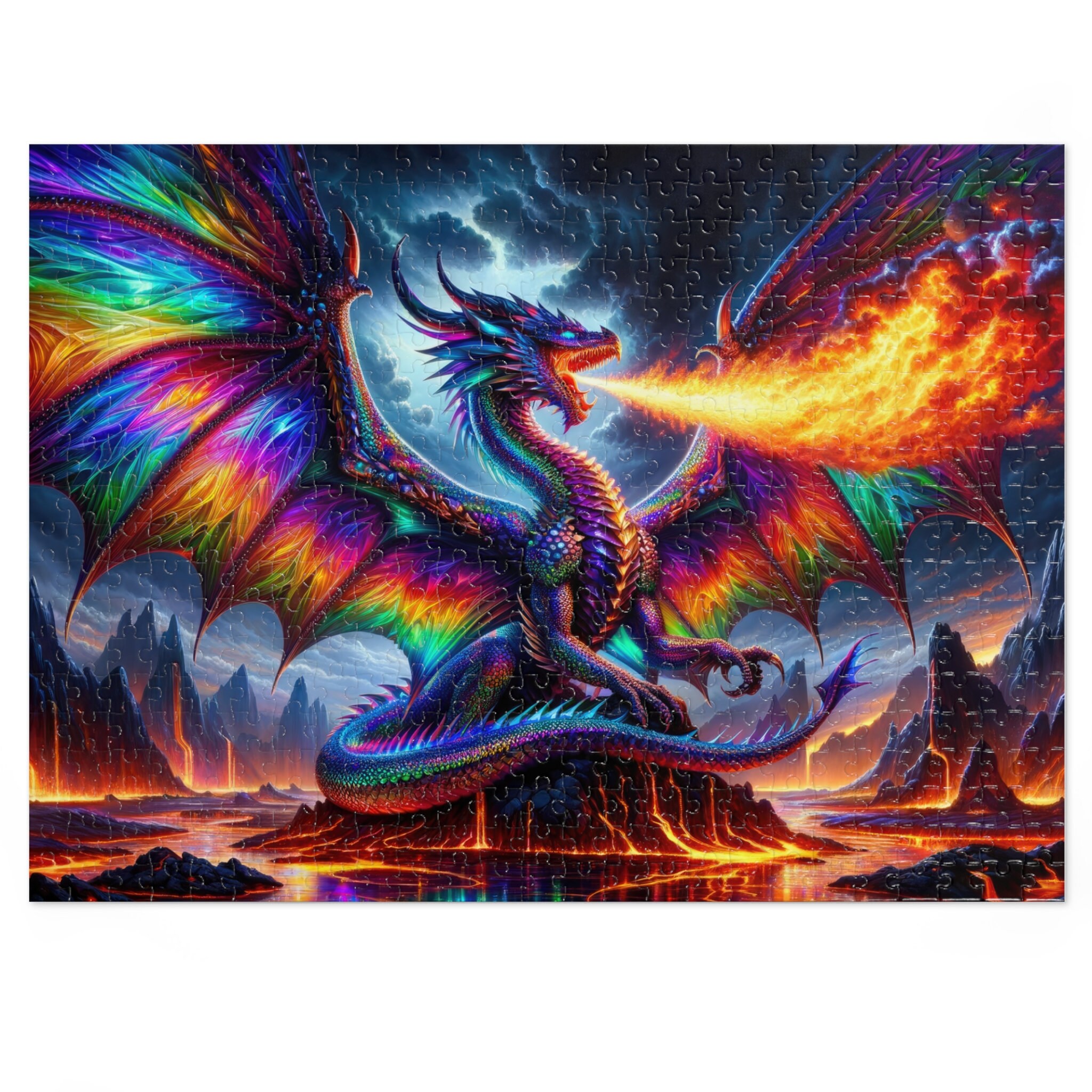 Fiery Dragon's Labyrinth: 500/1000-piece Jigsaw Puzzle - Etsy