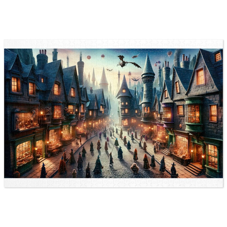 Mystical Alley Wizarding Jigsaw Puzzle - Etsy