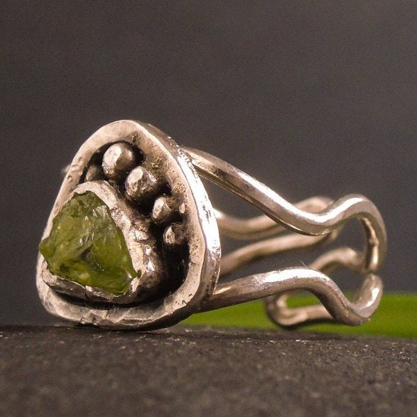 Rough Gemstone Ring - Etsy