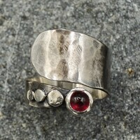 Oxidized Silver Ring - Etsy