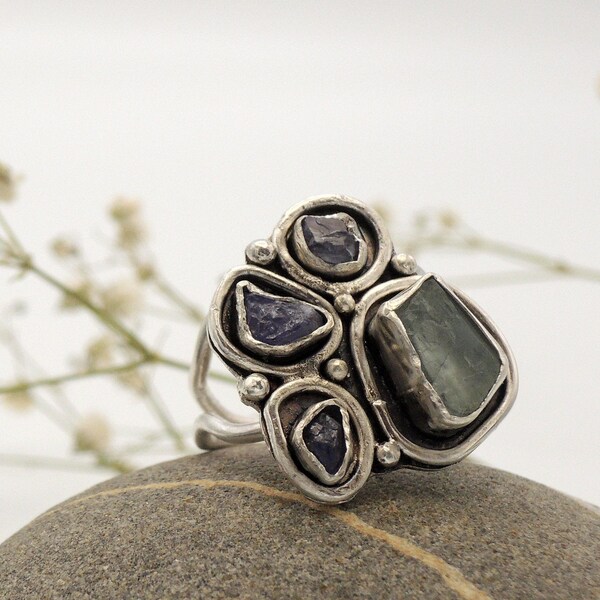 Rustic Silver Ring - Etsy