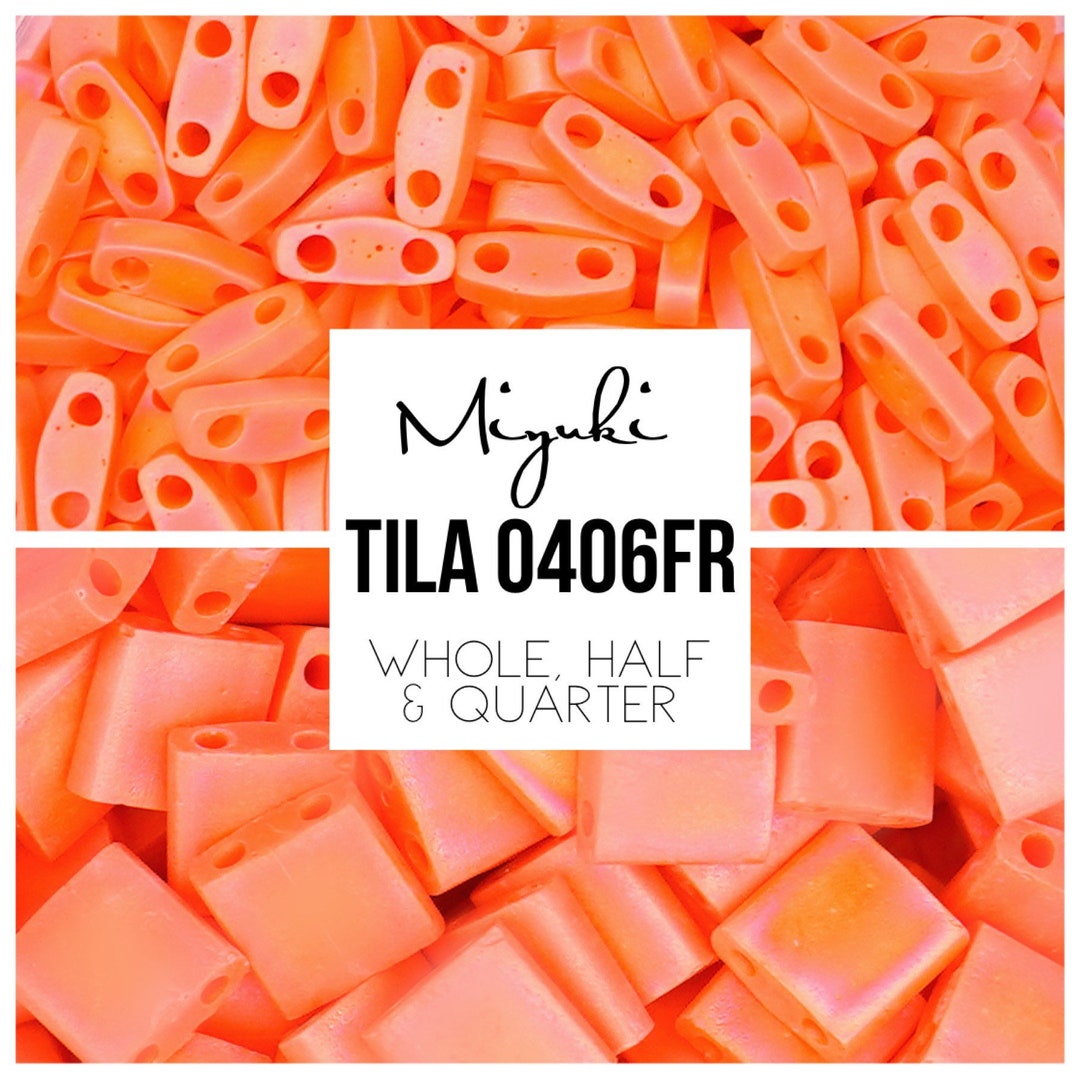Miyuki Tila Beads TL0406FR- Frosted Orange Tila Beads | Tila Tile Beads ...
