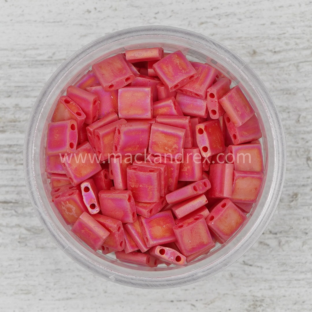 Miyuki Tila Beads TL0408FR - FROSTD RED Tila Beads | Tila Tile Beads ...
