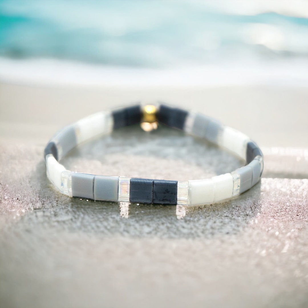 SHADOW™ Handmade Bracelet | Bohemian Tila Bead Bracelet | Stretchy ...