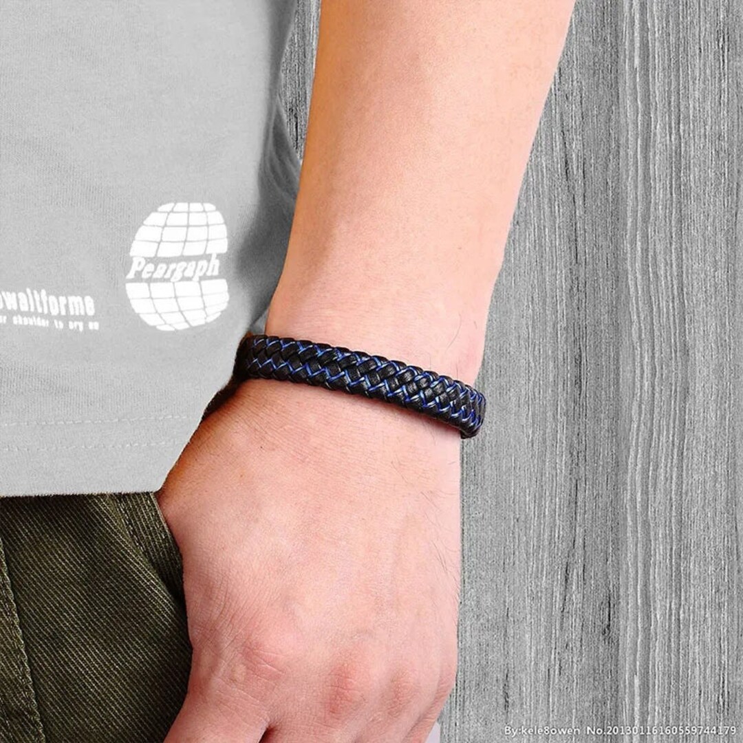 AXEL BLUE Fathers Day Bracelet, Gift From Wife, Boyfriend Bracelet, Dad ...