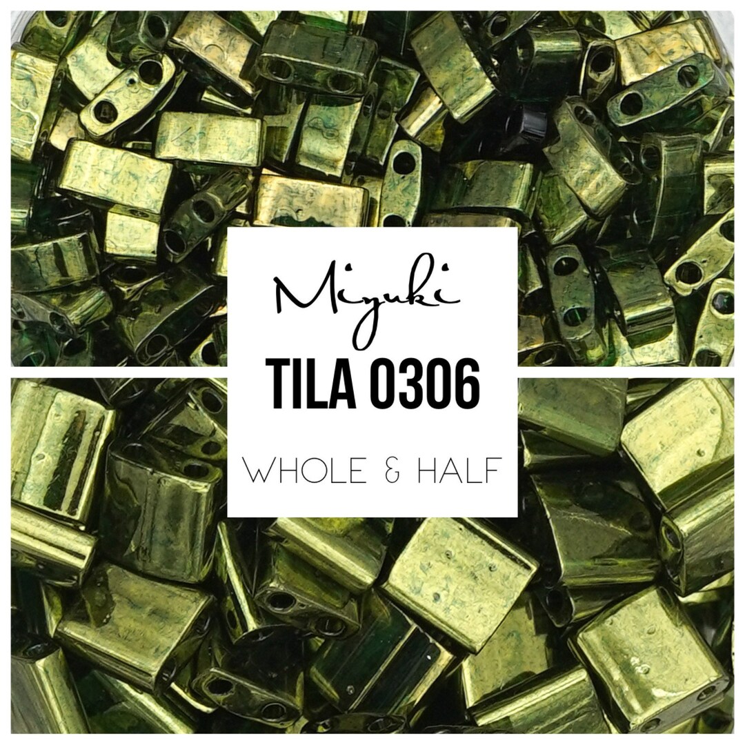 Miyuki Tila Beads TL0306 - Olive Green Tila Beads | Tila Tile Beads ...