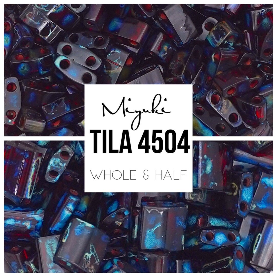 Miyuki Tila Beads TL4504 - Deep Red Picasso Tila Beads | 10 Grams of ...