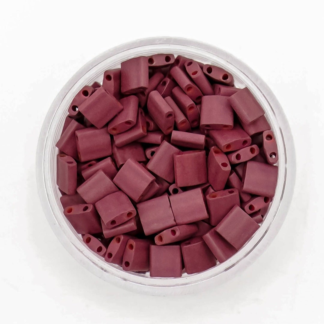 Red Tila Beads | MAPLE MAROON | TL7202 | Glass Tile Beads | Miyuki Tila ...