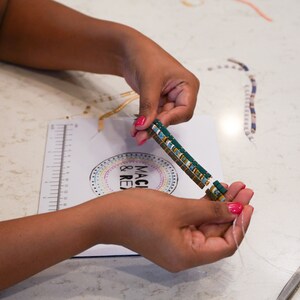 Wipeable Bead Mat With Built-in Measuring Tape | Non-slip Jewelry ...