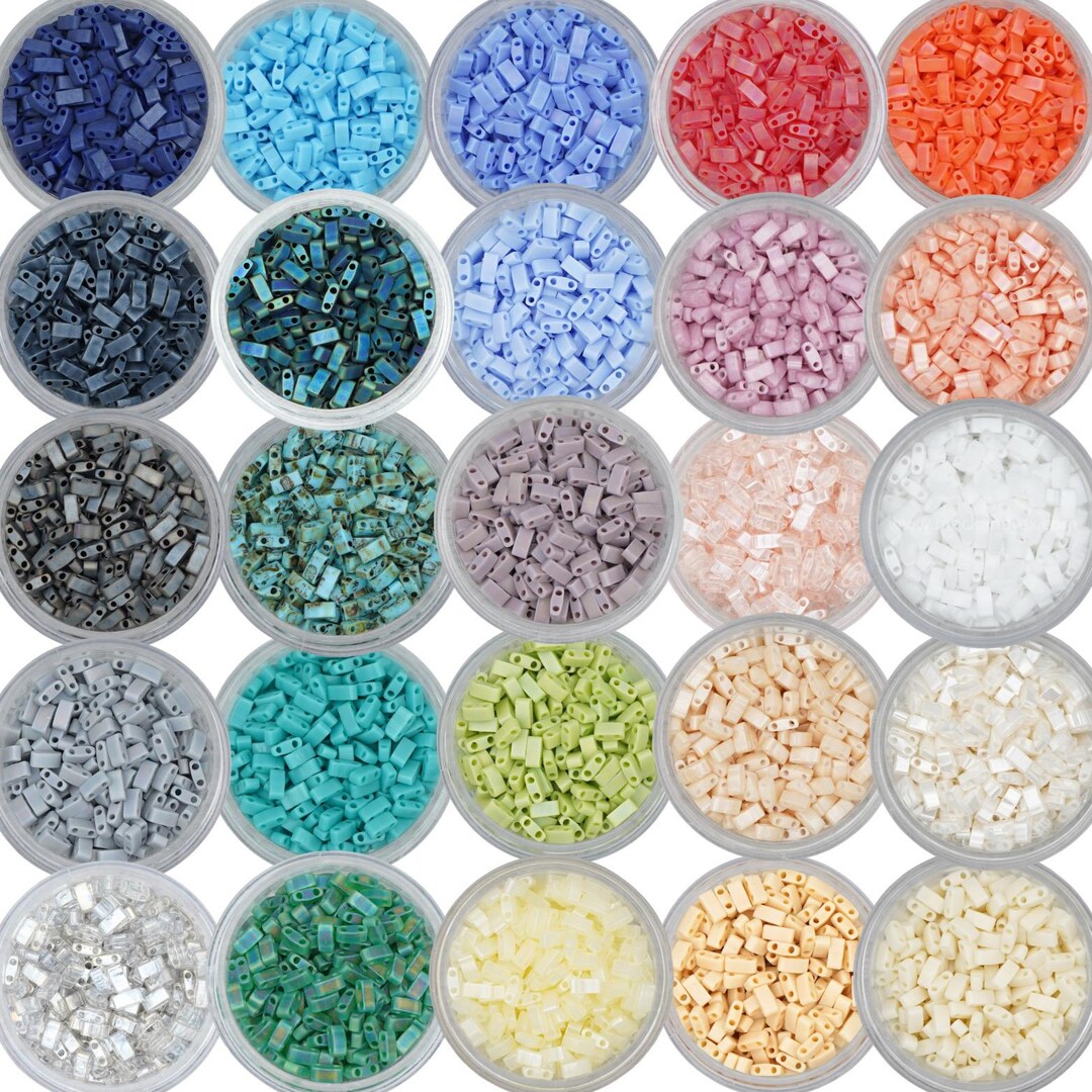 Half Tila Beads | Miyuki Half Tila Colors | Half Size Tila Beads | Flat ...