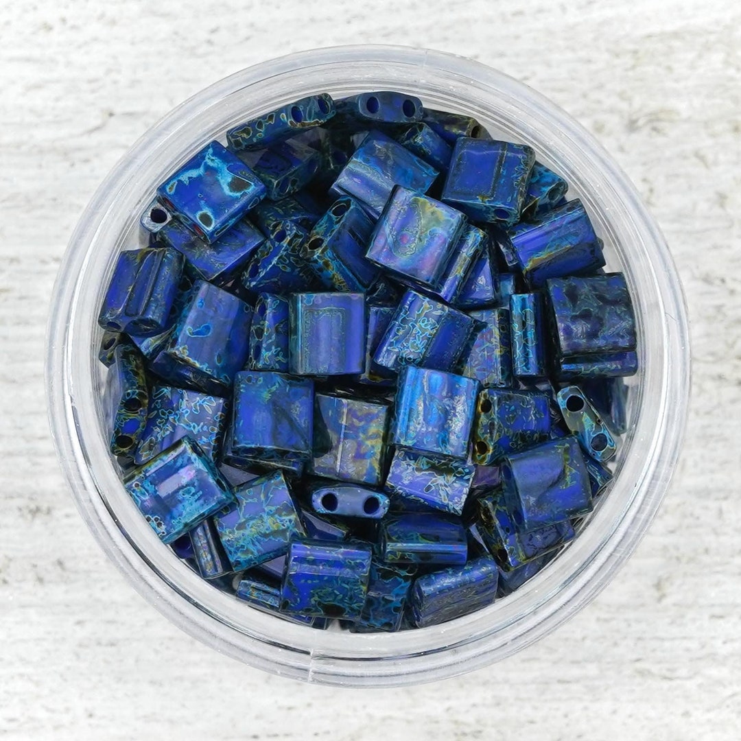 Miyuki Tila Beads TL4518 - BLUE PICASSO Tila Beads | 10 Grams of Tila ...