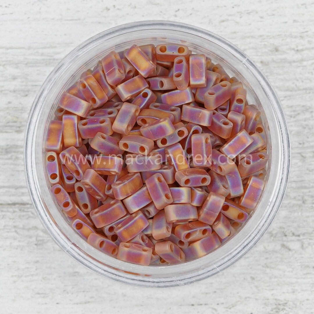 Miyuki Half Tila Beads HTL0134FR - Frosted Amber Tila Beads | Half TILA ...