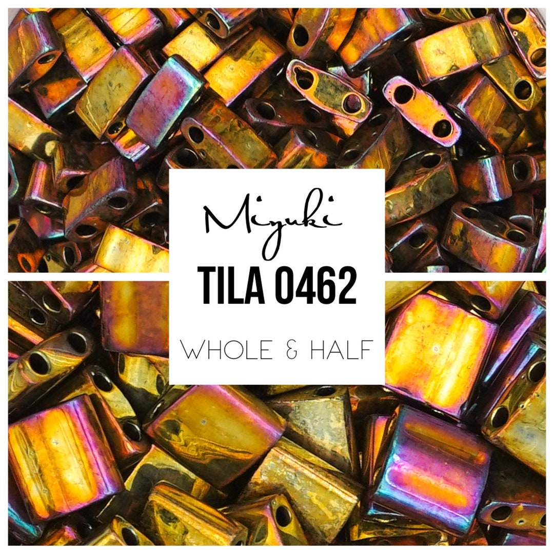 Miyuki Half Tila Beads HTL0462 - Gold Metallic Tila Beads | Half Tila ...