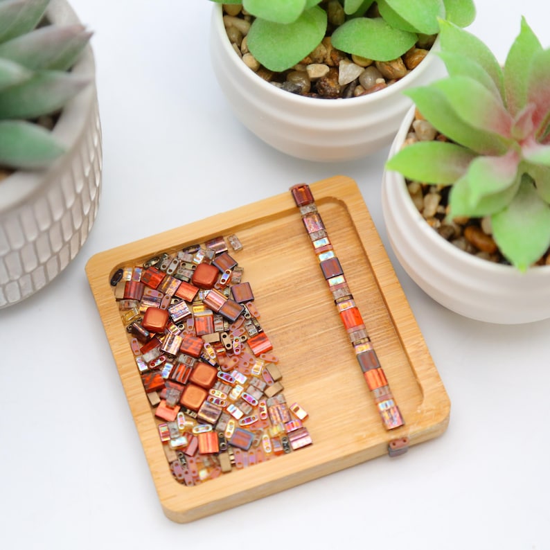Fall Tila Bead Mix | AUTUMN RUSH | Miyuki Tila Bead Mixes | Glass Tile ...