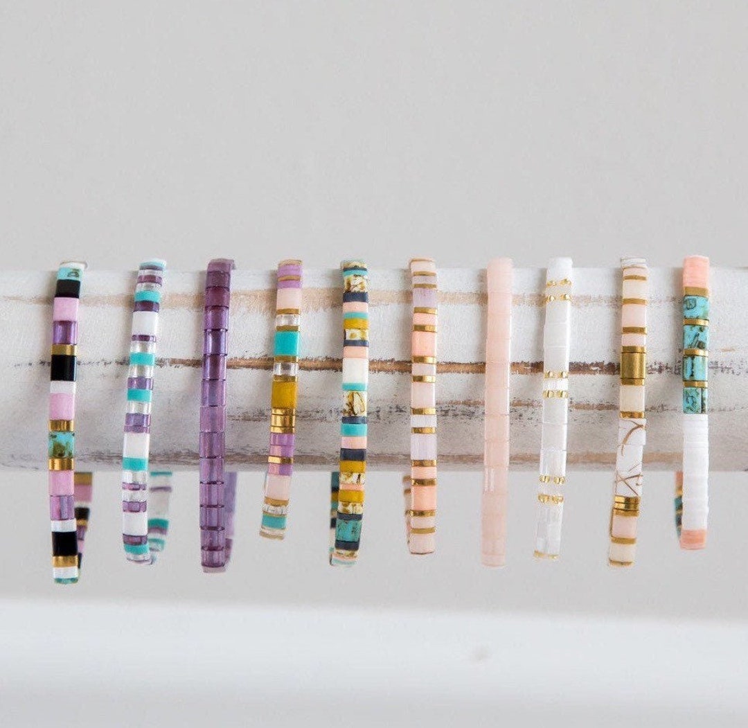 Tila Bead Bracelets for Women and Teens | Boho Stretch Bracelet for ...