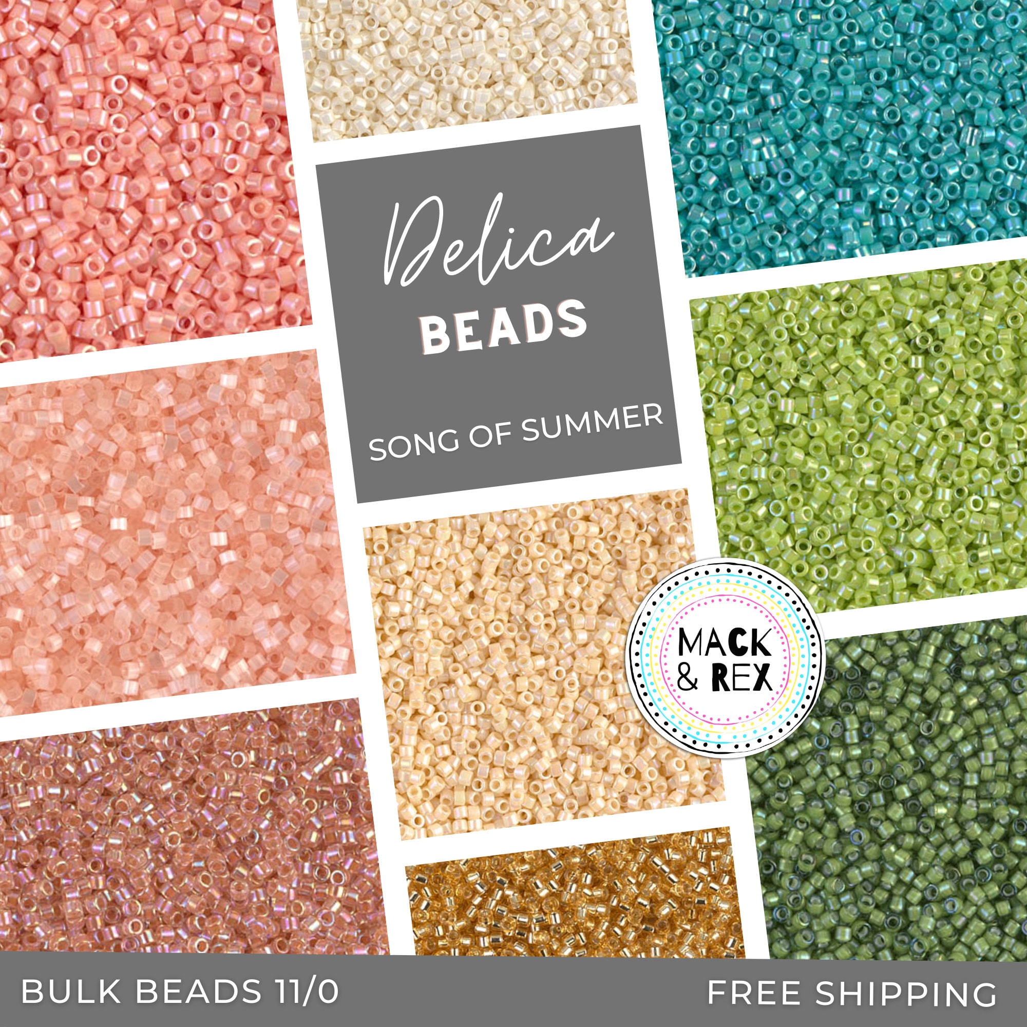 10 Grams Song of Summer 11 0 Delica Beads Wholesale Miyuki Seed Beads Choose From 9 Delica Bead Colors Jewelry Making Etsy