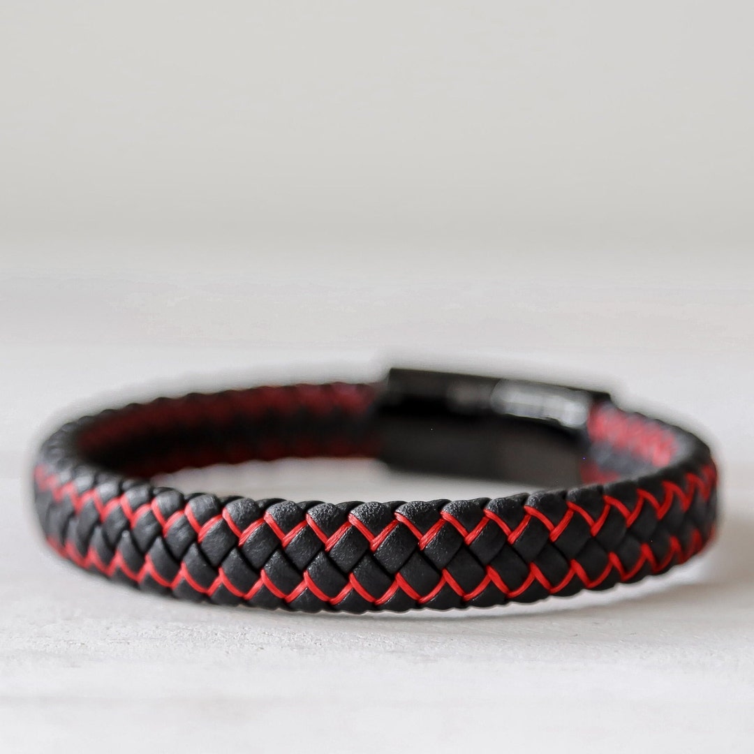 AXEL RED Fathers Day Bracelet, Gift From Wife, Boyfriend Bracelet, Dad ...