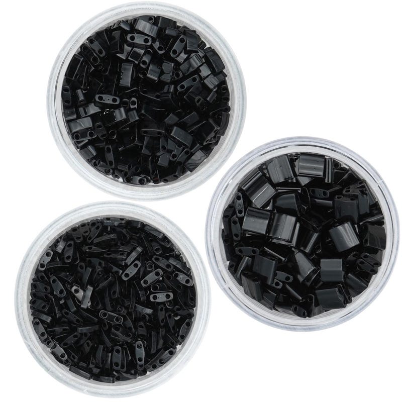 Black Beads 2 Hole - Etsy