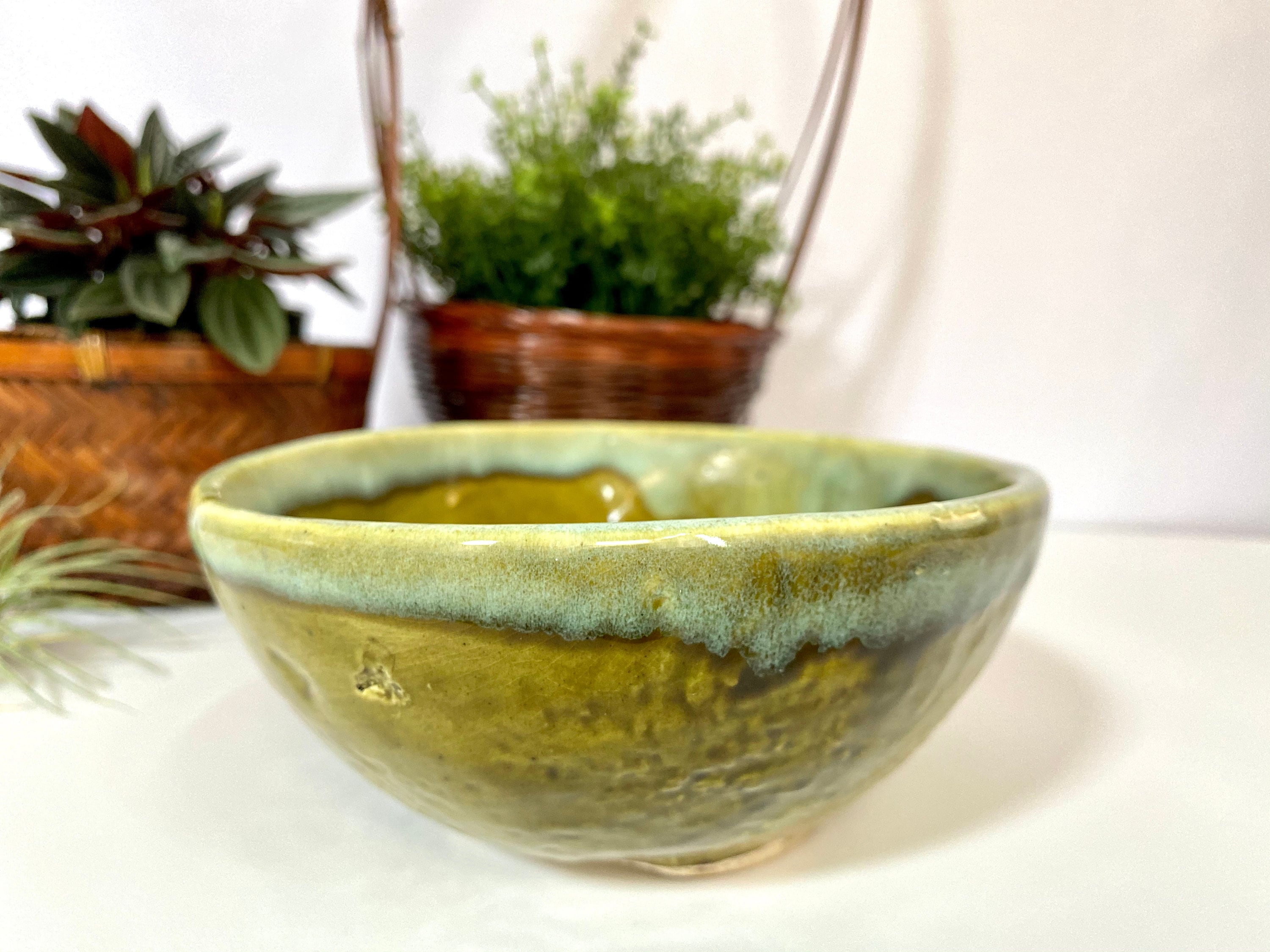 Vintage CA Studio Pottery Drippy Glaze Ceramic Bowl CA - Etsy