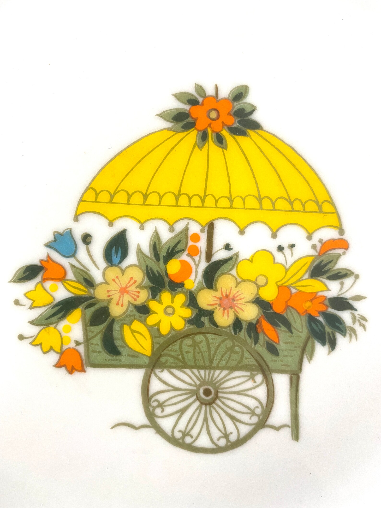 Retro 1970s Flower Plates Set of 4 - Etsy