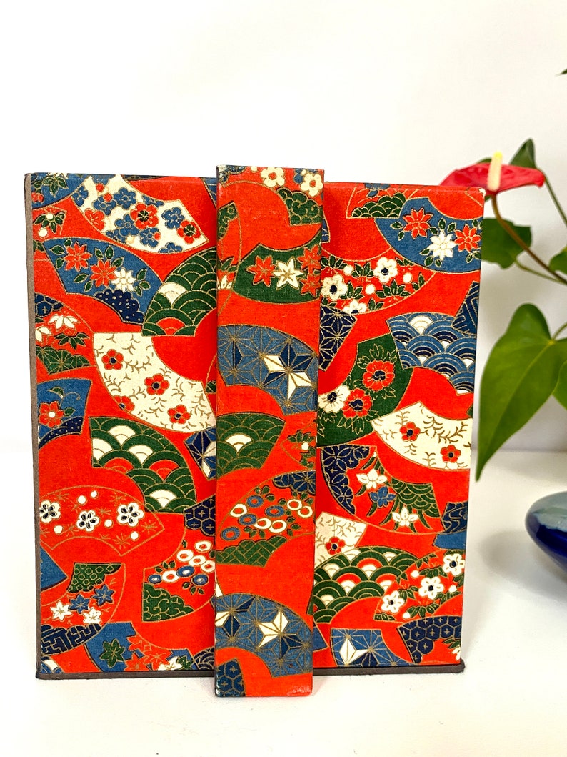 Vintage Japanese Paper 3 Drawer Storage Box Chiyogami Paper | Etsy