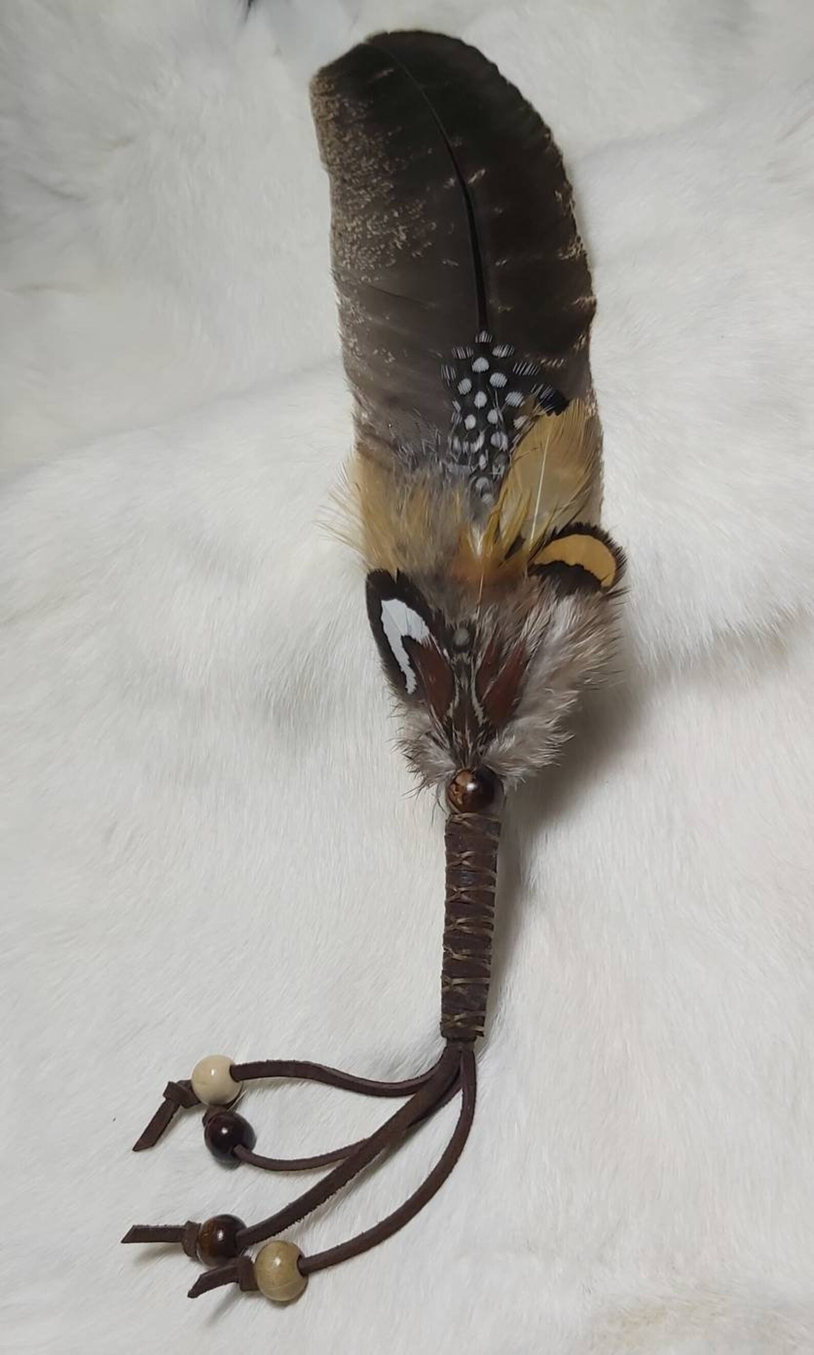8"-10" SMUDGE FEATHER WAND: Prayer, Ceremony, Ritual, Spiritual, Saging ...