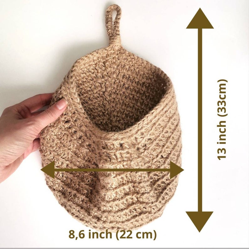 Jute Wall Hanging Basket Kitchen Storage Baskets Vegetable - Etsy