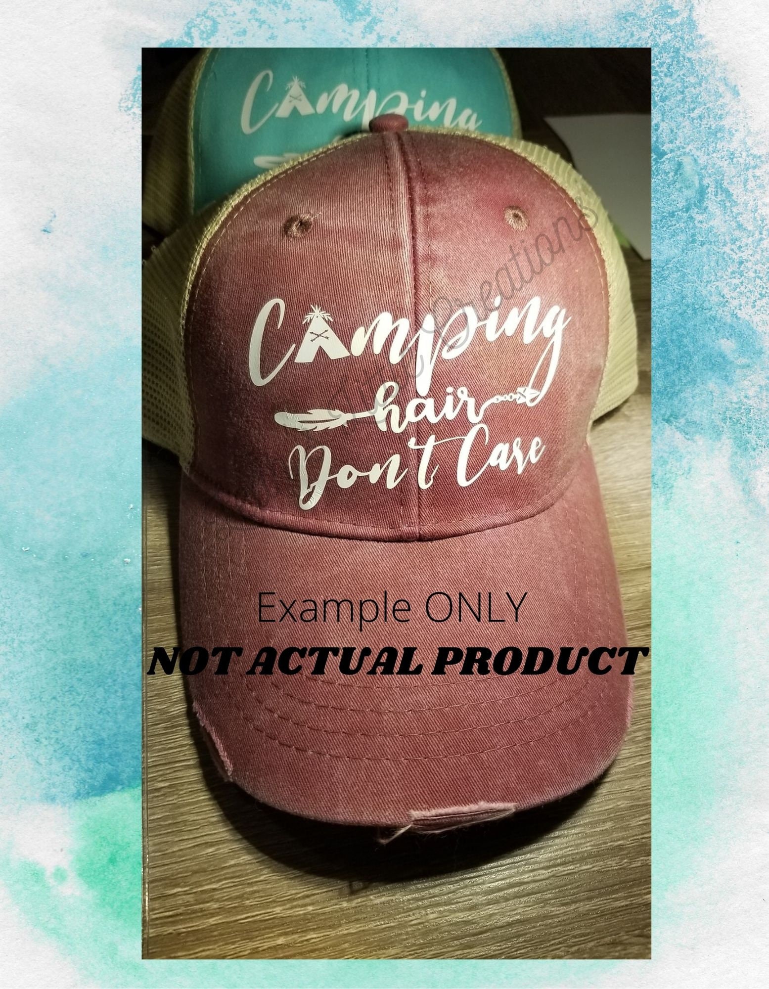 Camping Hair Don't Care SVG PNG JPG Dxf Instant Download Silhouette ...