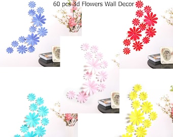 3d Flower Wall Stickers - Etsy