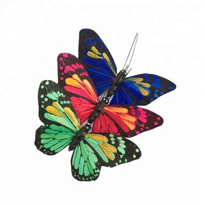12 Sets Assort Feather Butterflies for Flower Arrangements Butterfly on ...