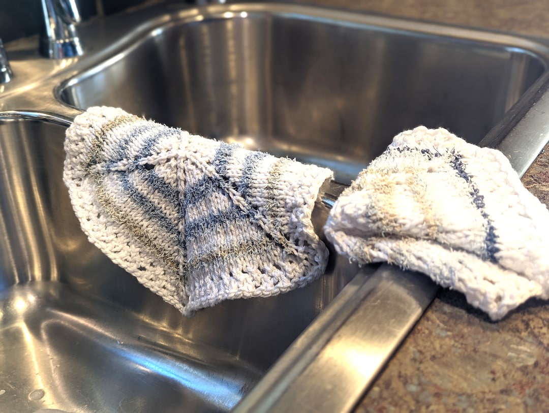 Cotton Handknit Star Scrubbie Dishcloth Set, Kitchen Sponge Alternative ...