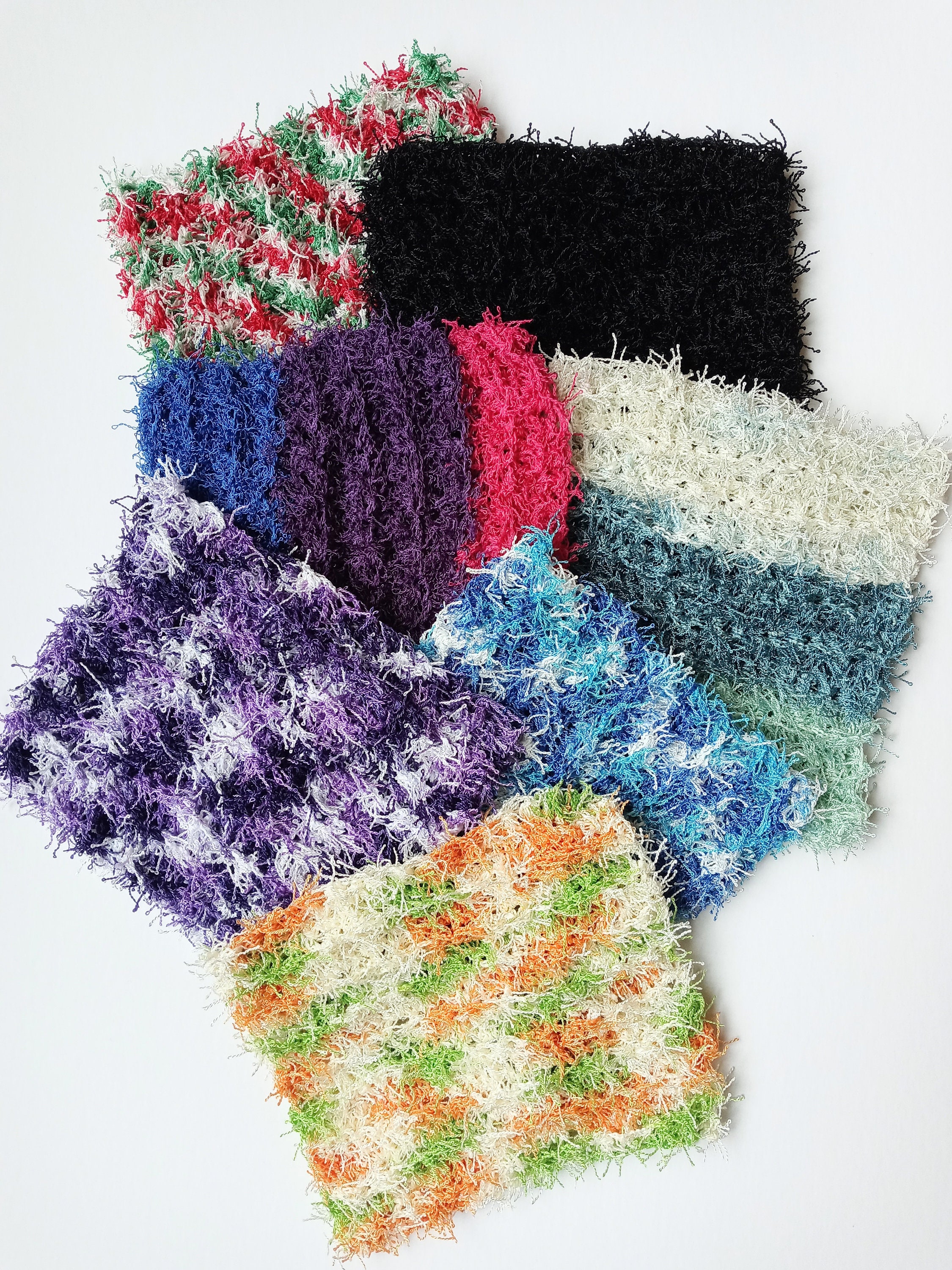 Extra Large Crochet Scrubbie, Handmade Scrubbie Washcloth, Kitchen ...