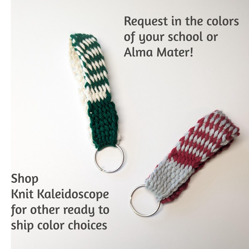 Green and White School Spirit Keychain, College or High School Colors ...