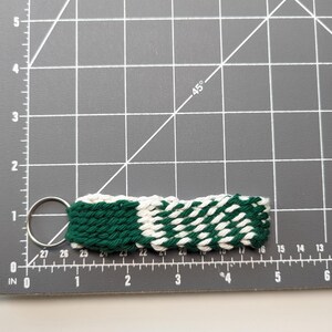 Green and White School Spirit Keychain, College or High School Colors ...